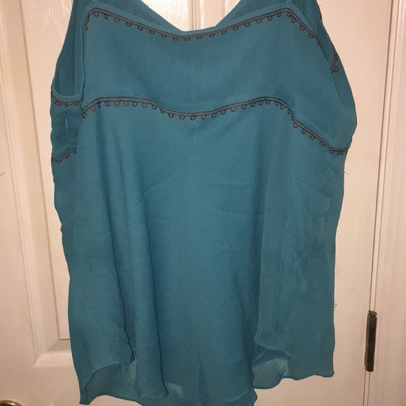 Mixit | Tops | Turquoise And Brown Top | Poshmark
